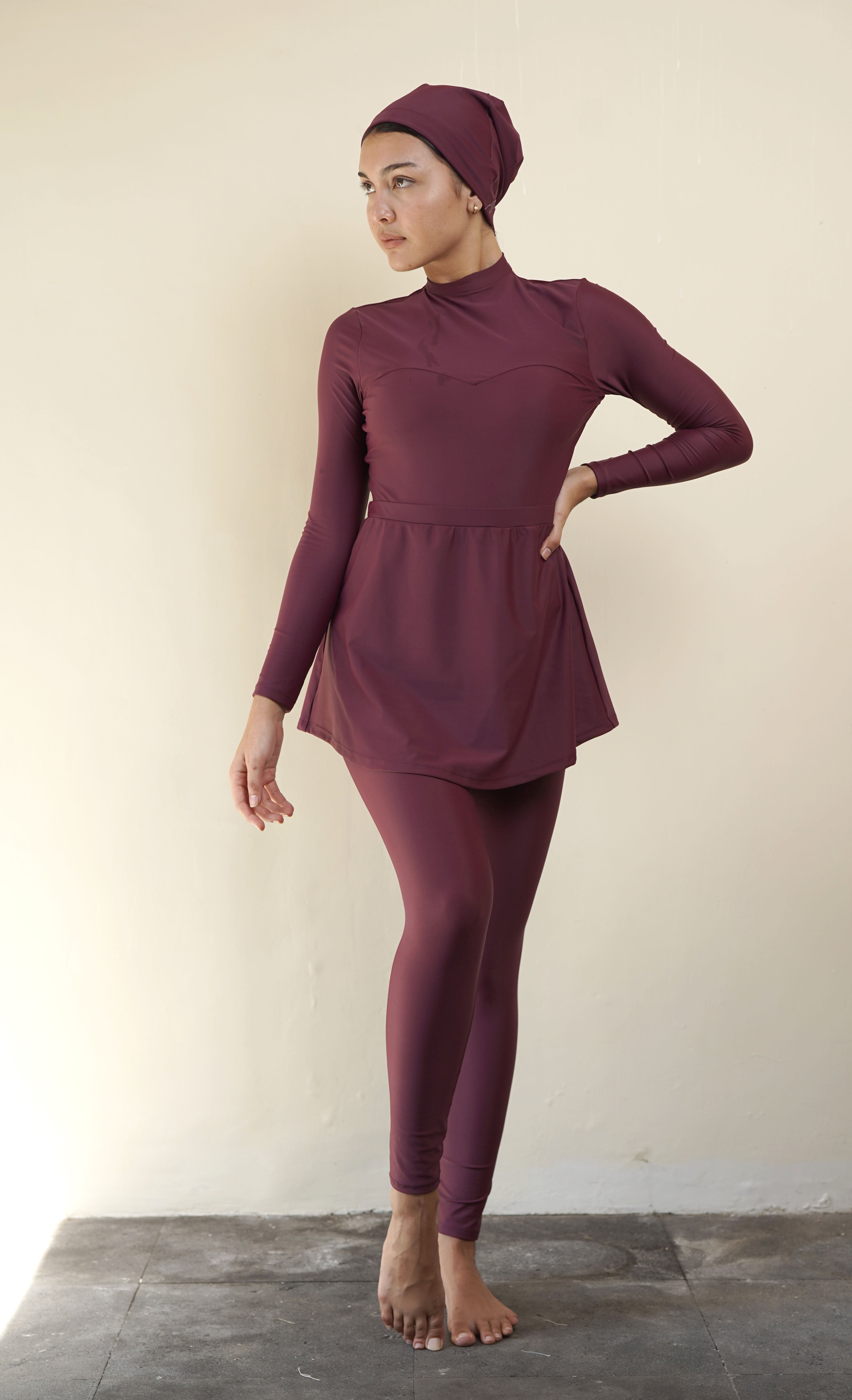 Aliyah Swim Turban (Burgundy) | Float Swimwear – FLOAT SWIMWEAR